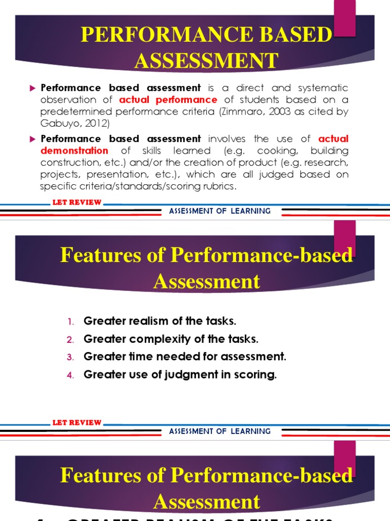 Performance Based Assessment | PDF | Educational Assessment | Education ...