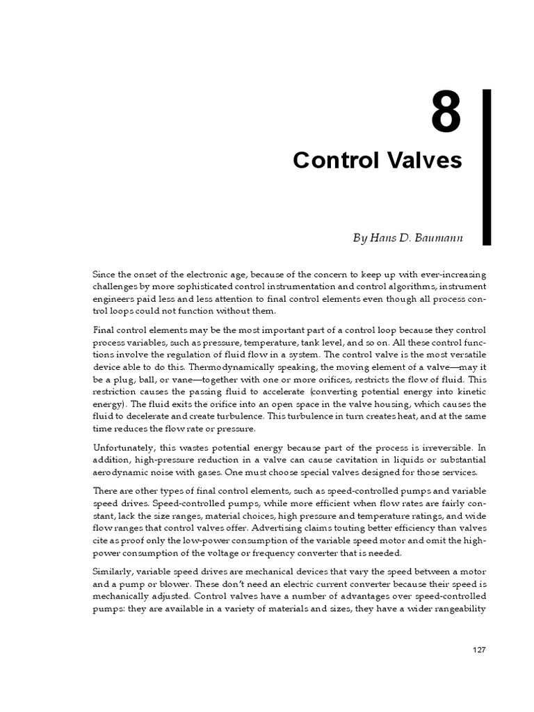 Control Valves: by Hans D. Baumann | PDF | Valve | Actuator