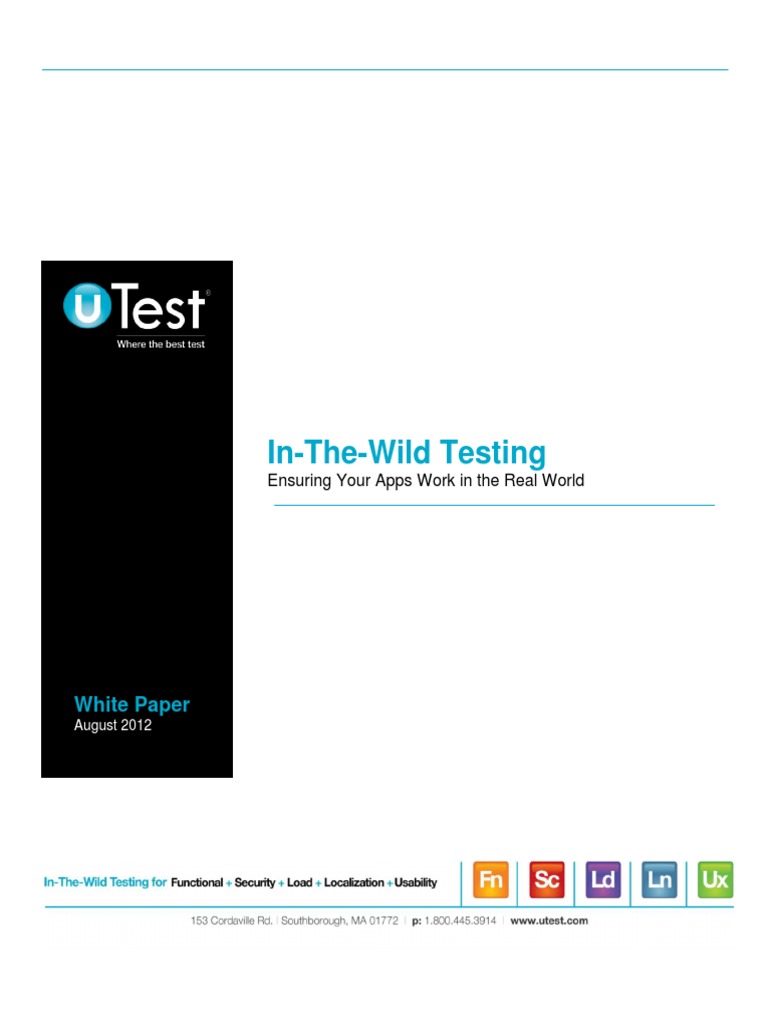 In-The-Wild Testing: White Paper | PDF | Software Testing | Application ...