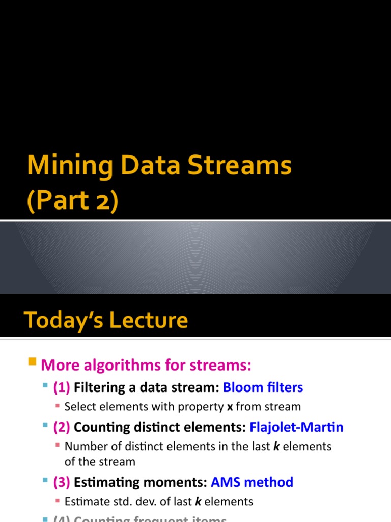 Mining Data Streams (Part 2) | PDF | Applied Mathematics | Theoretical Computer Science