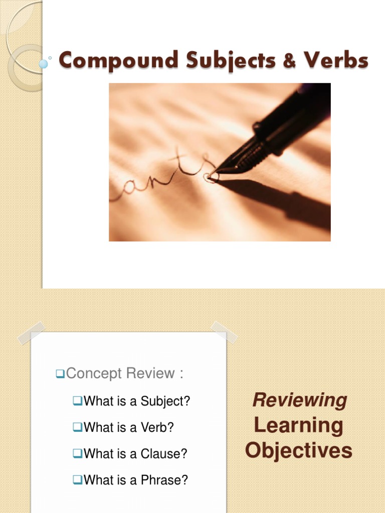 2 Compound Subjects and Verbs | PDF | Subject (Grammar) | Sentence ...