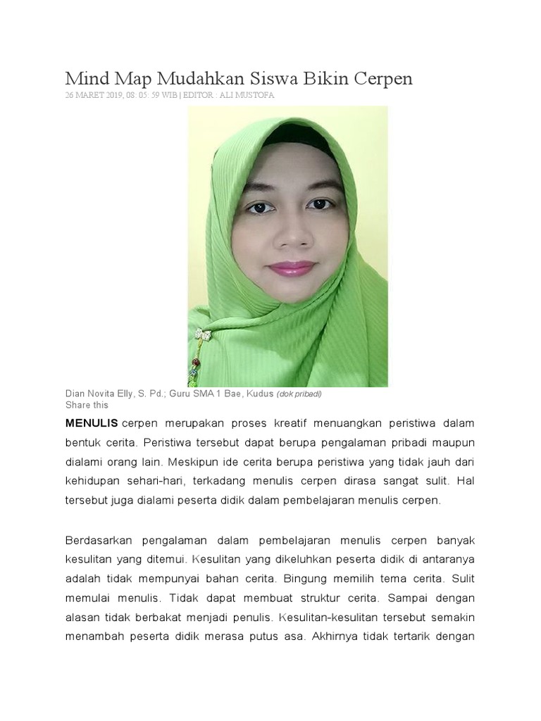 Mind Map Mudahkan Siswa Bikin Cerpen | PDF | Karier & Perkembangan
