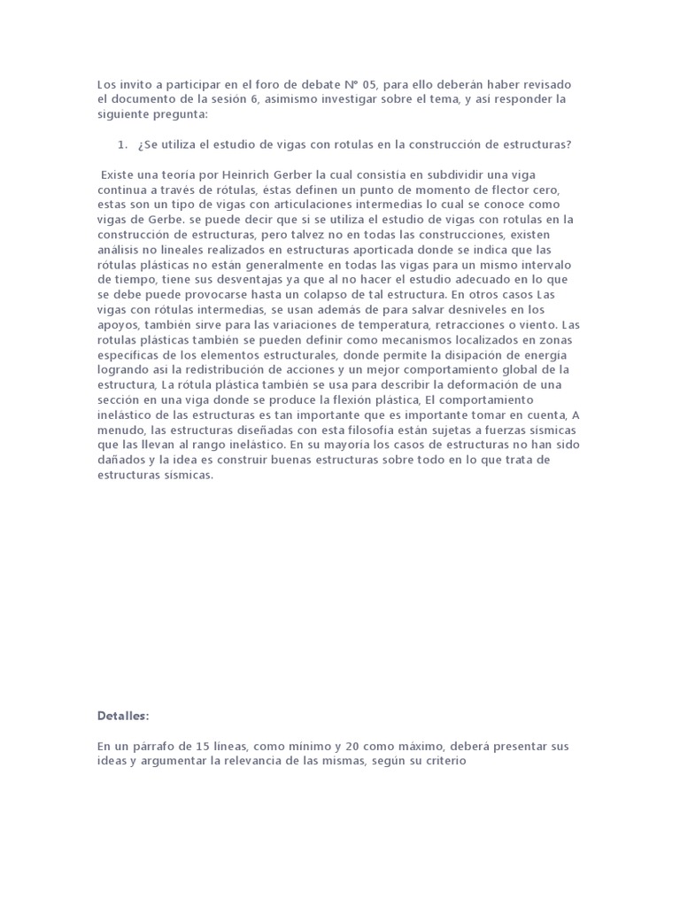 Foro de Debate de Estatica | PDF