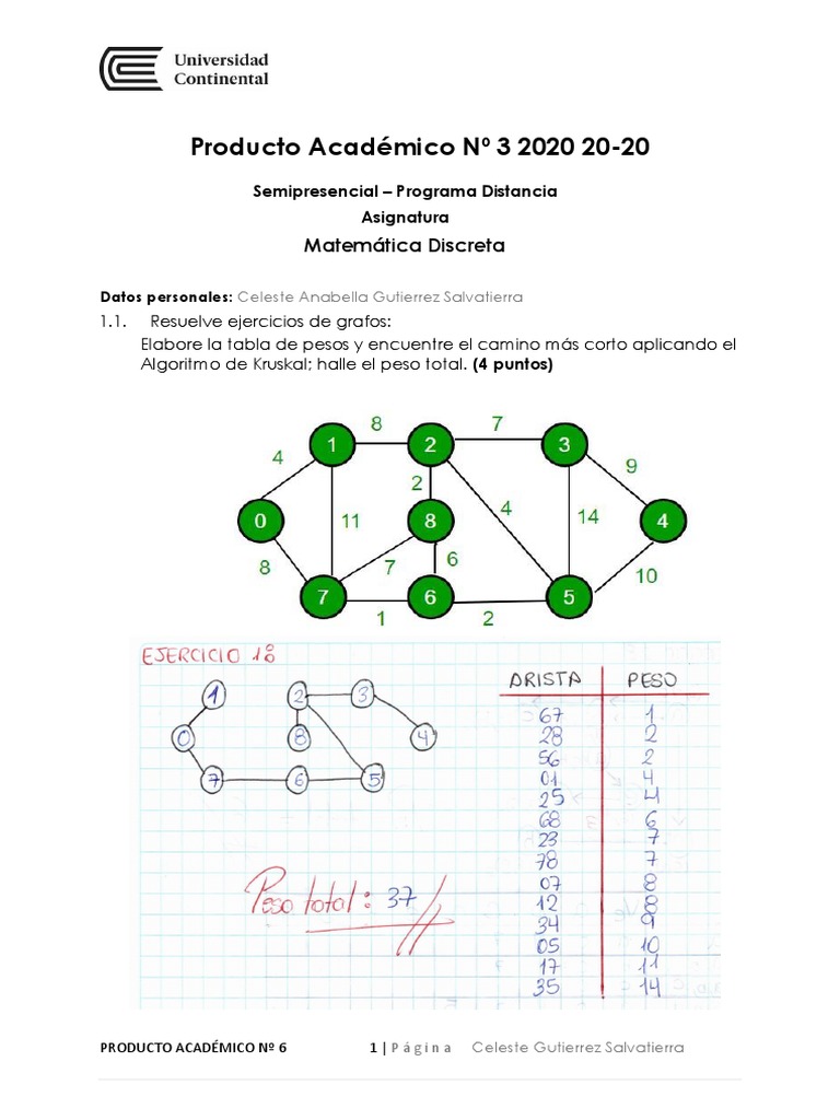 Producto Acad Mico N 3 MATEM TICA DISCRETA | PDF | Combinatoria | Relaciones matematicas