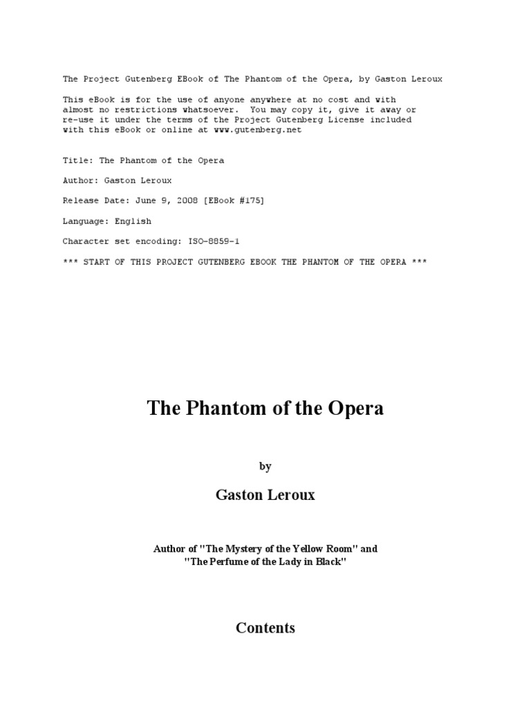 The Phantom of The Opera | PDF | Free Content | The Phantom Of The Opera