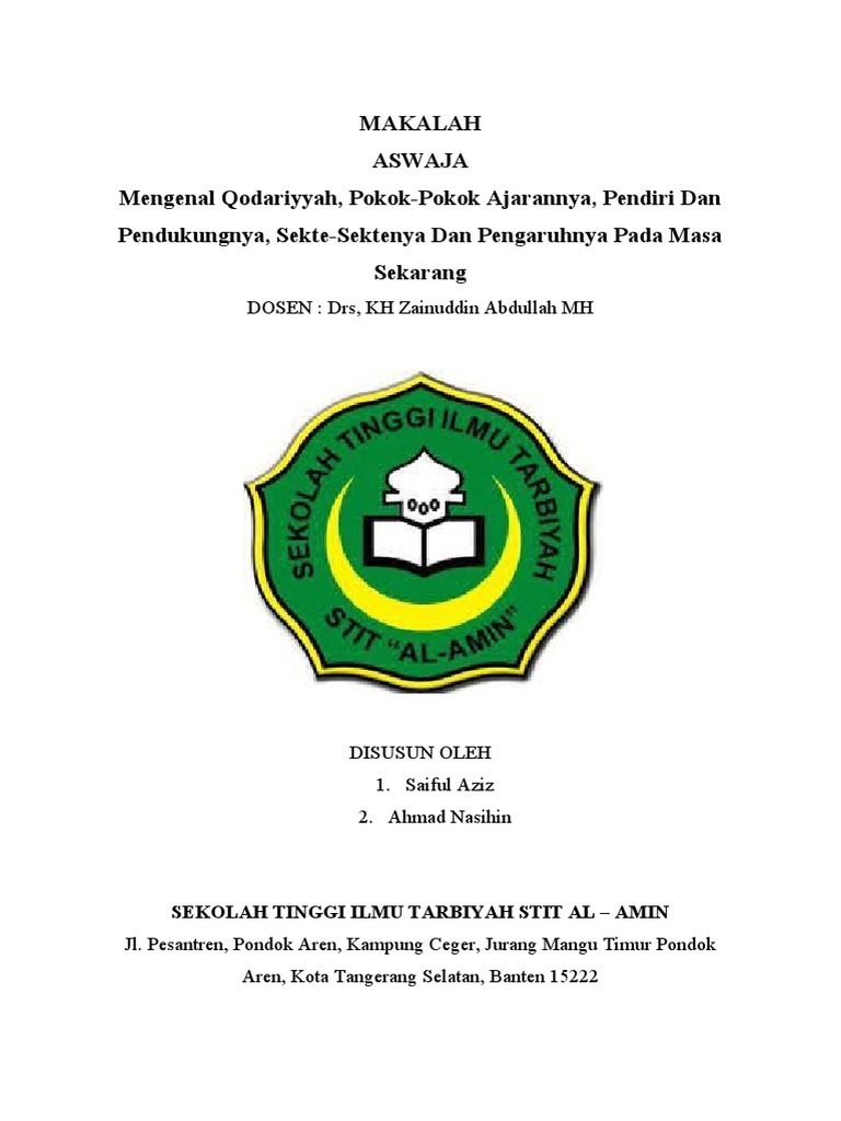 Makalah ASWAJA 1 | PDF