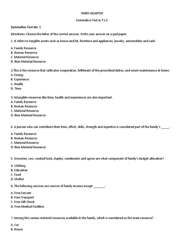 Learning Activity No. 1 and 2 TLE and MAPEH | PDF | Woodwind ...