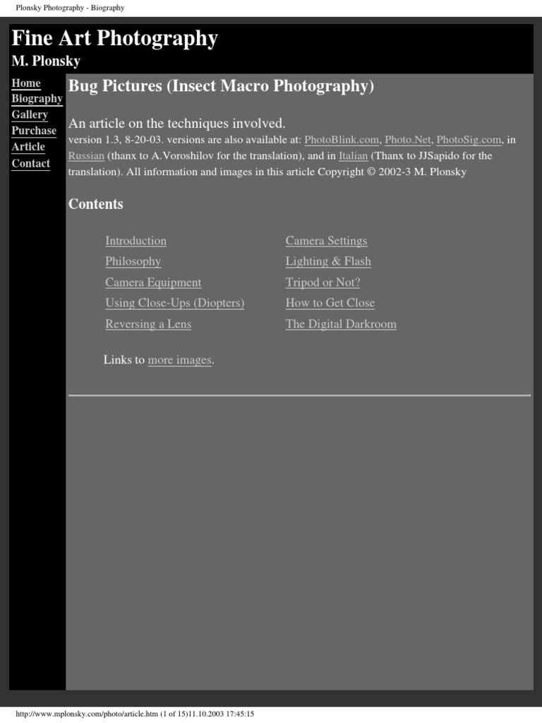 Plonsky M. - Fine Art Photography (2003) | PDF | Macro Photography ...