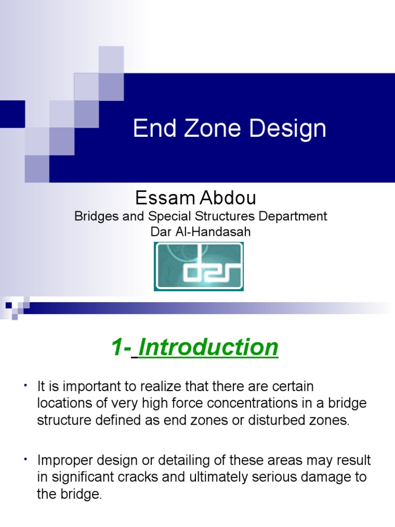 End Zone Design: Essam Abdou | PDF | Prestressed Concrete | Structural ...