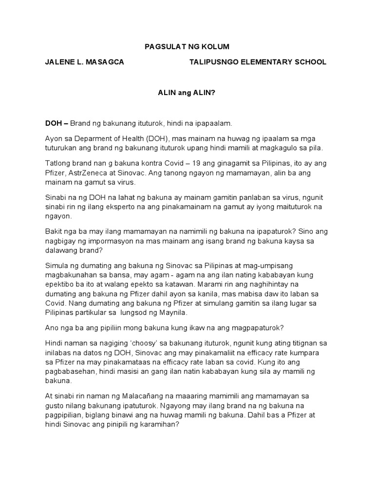 Pagsulat NG Kolum | PDF