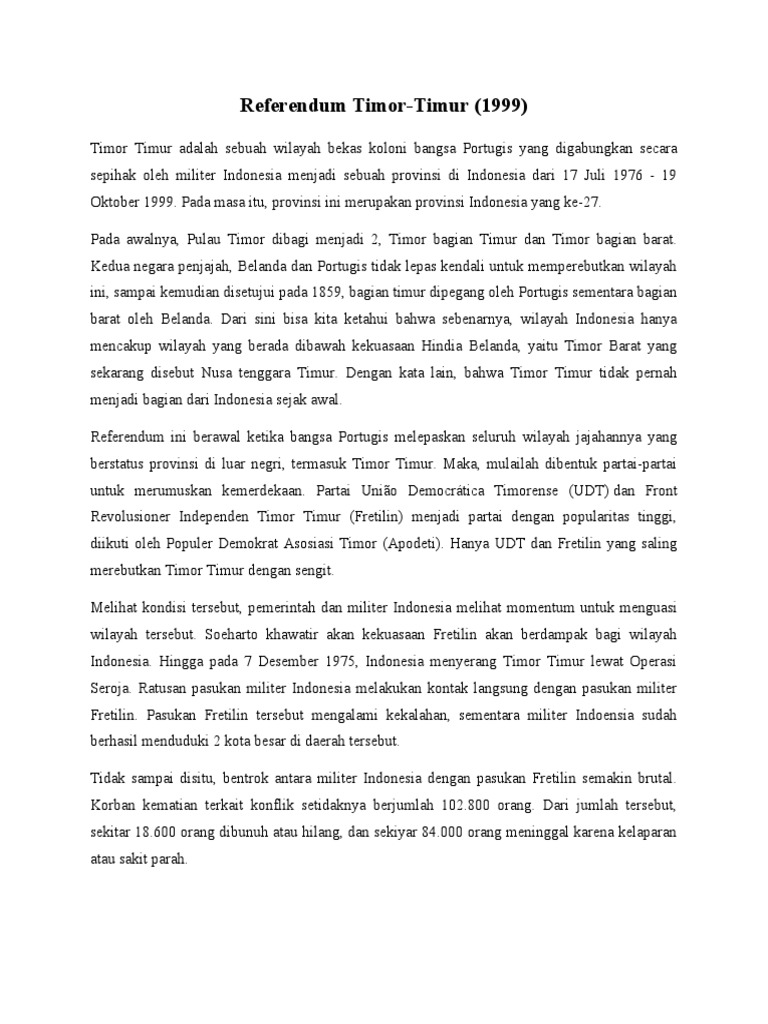 Referendum Timor-Timur | PDF