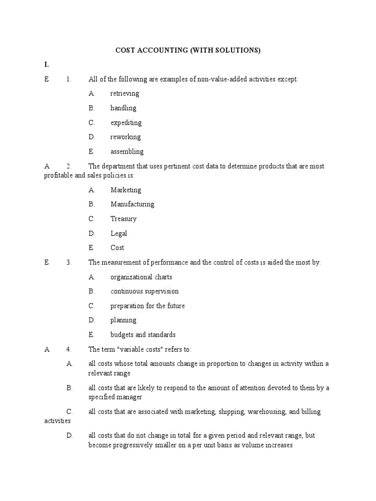 Cost Accounting Fundamentals: Analyzing Manufacturing Costs, Inventory Balances, and Overhead ...