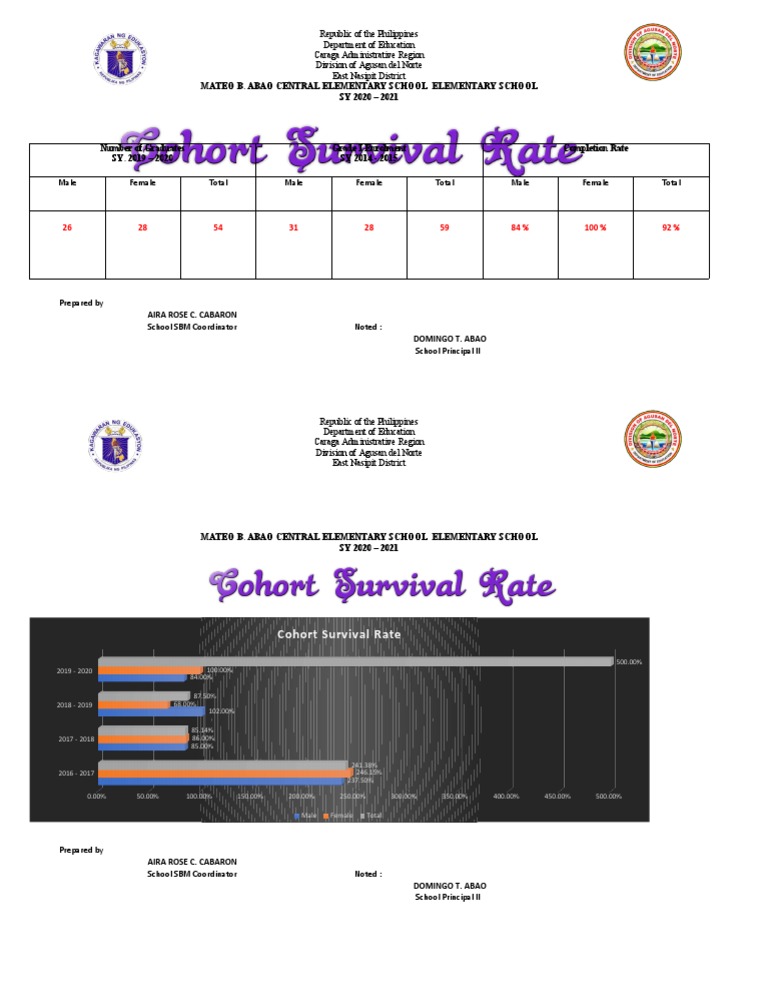 Cohort Survival Rate | PDF | Philippines | Further Education
