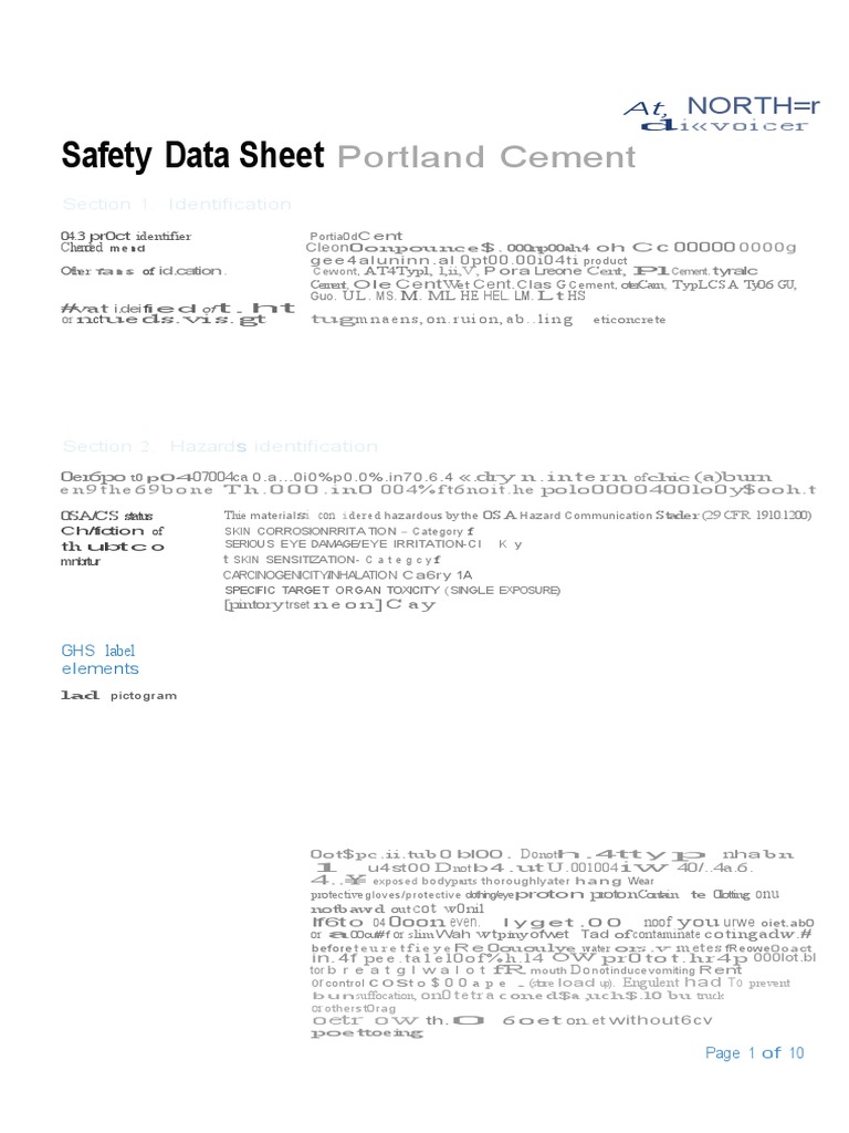 Msds Cement | PDF | Safety | Toxicology