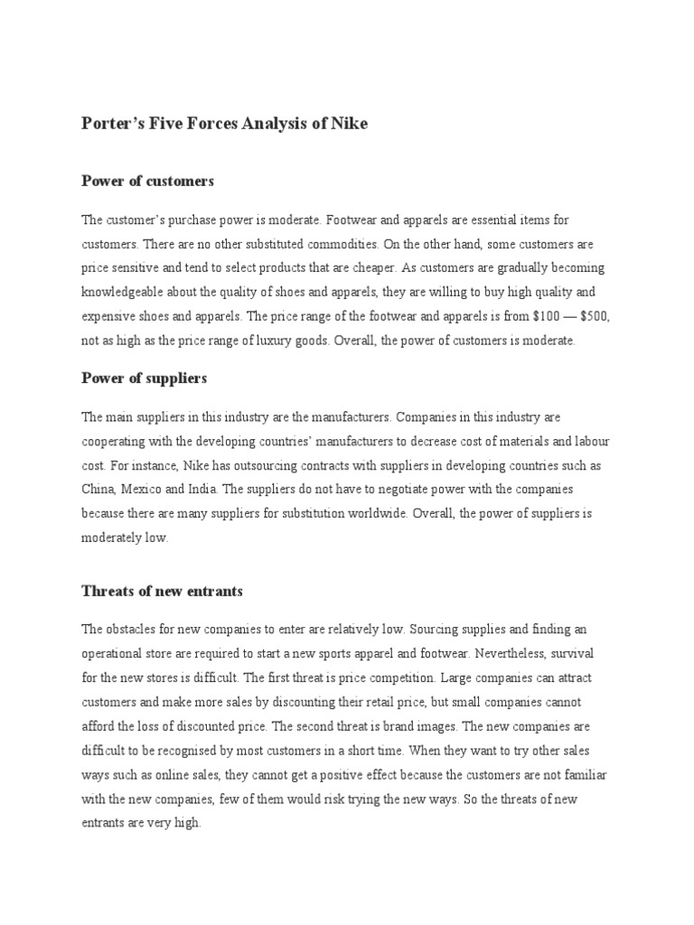 Nike's Competitive Landscape Analysis | PDF | Competition | Brand