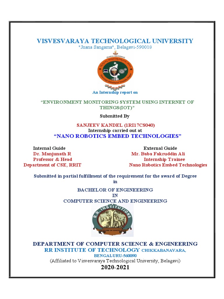 Visvesvaraya Technological University: "Nano Robotics Embed ...