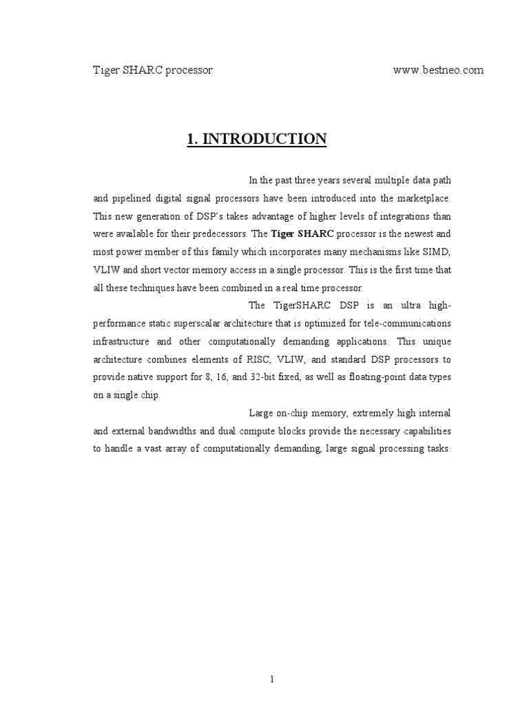 Tiger Sharc Processor | Download Free PDF | Digital Signal Processor ...