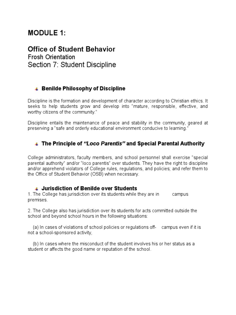 Module 1 (Student Behavior) | PDF | Social Institutions | Social Science
