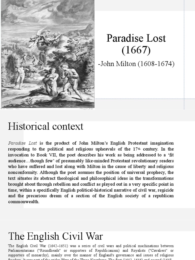 Paradise Lost (1667) | PDF | Epic Poetry | Paradise Lost