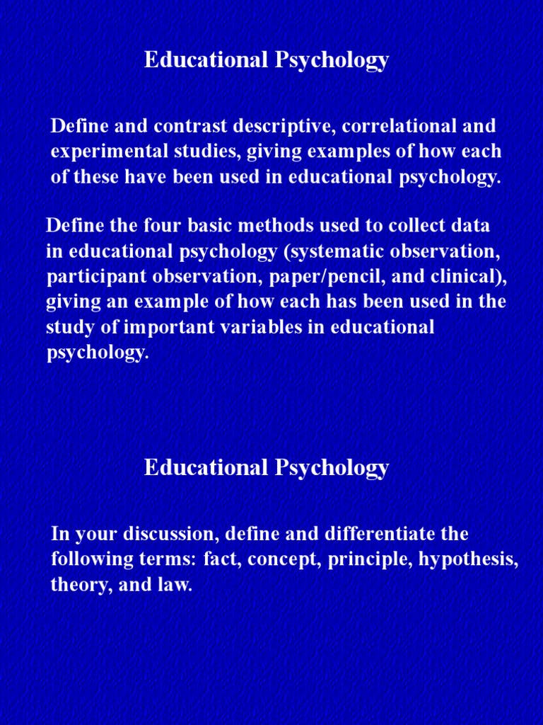 Research Methods in Educational Psychology: A Guide to Understanding ...