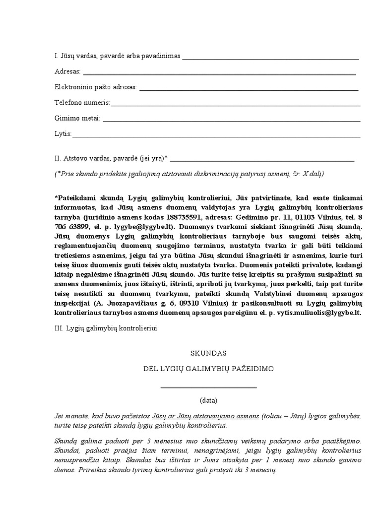 Skundo Forma | PDF