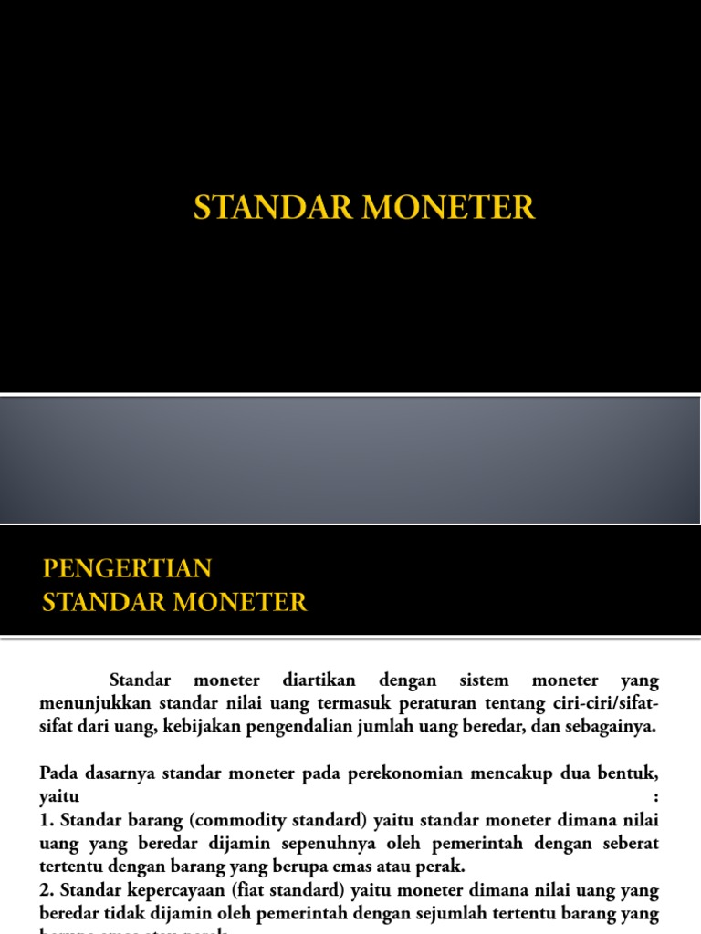 4-Standar Moneter | PDF