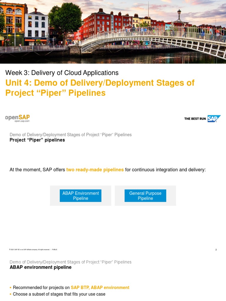 Unit 4: Demo of Delivery/Deployment Stages of Project "Piper" Pipelines ...