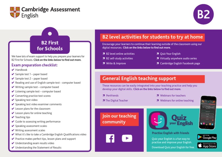 b2 First For Schools | PDF