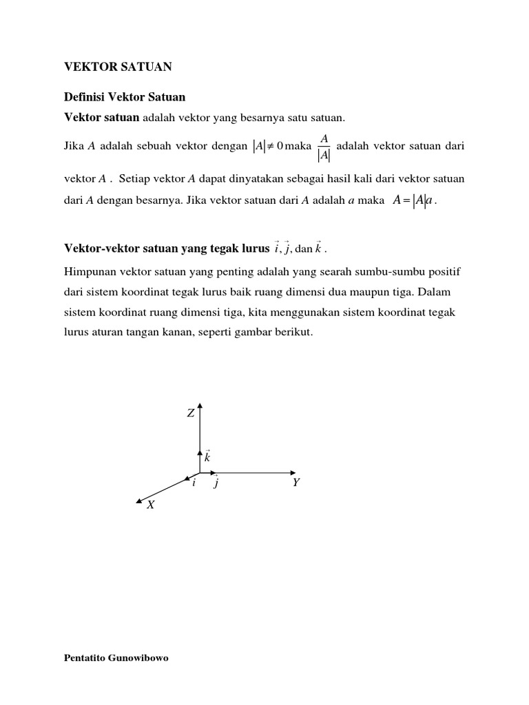 Vektor Satuan | PDF