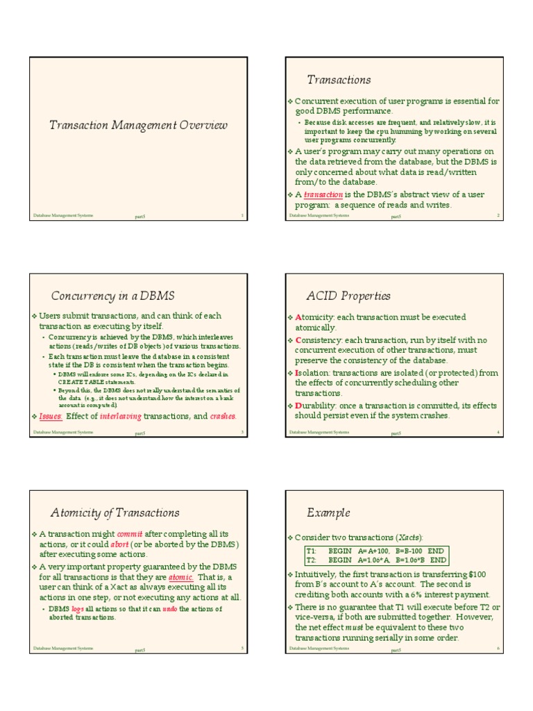 Part 5 | PDF | Database Transaction | Synchronization