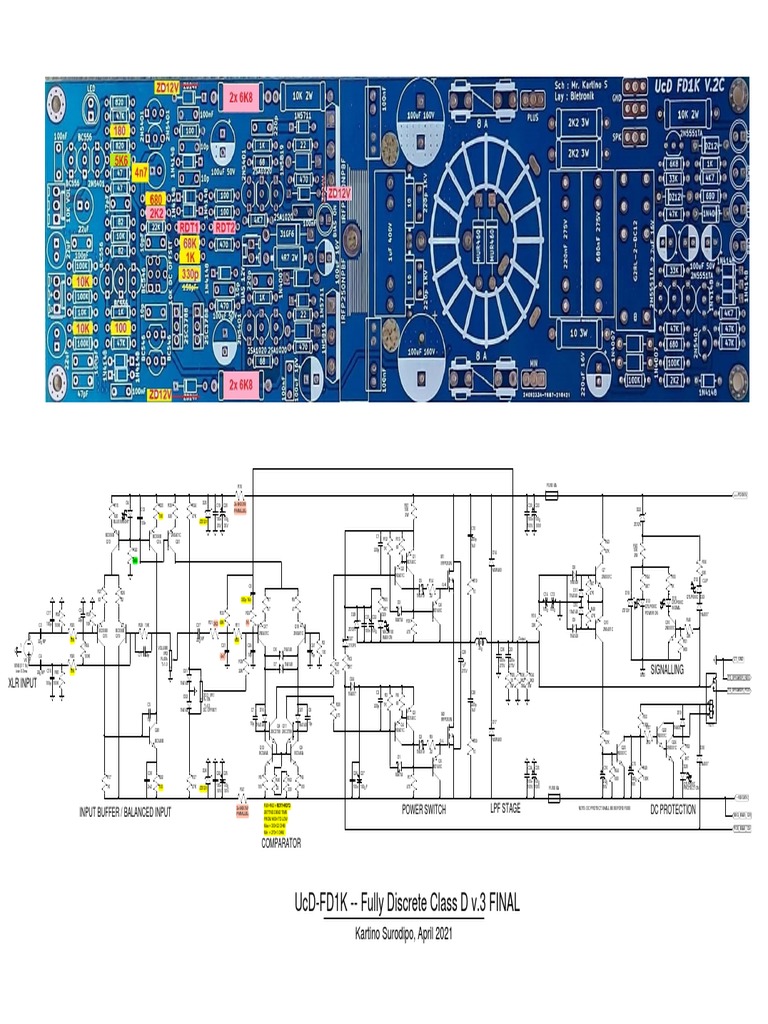 Discrete Class D Amplifier Schematic | PDF | Electrical Engineering ...