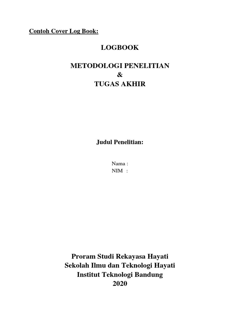 Sistematika Dan Format Logbook - Metodologi Penelitian | PDF