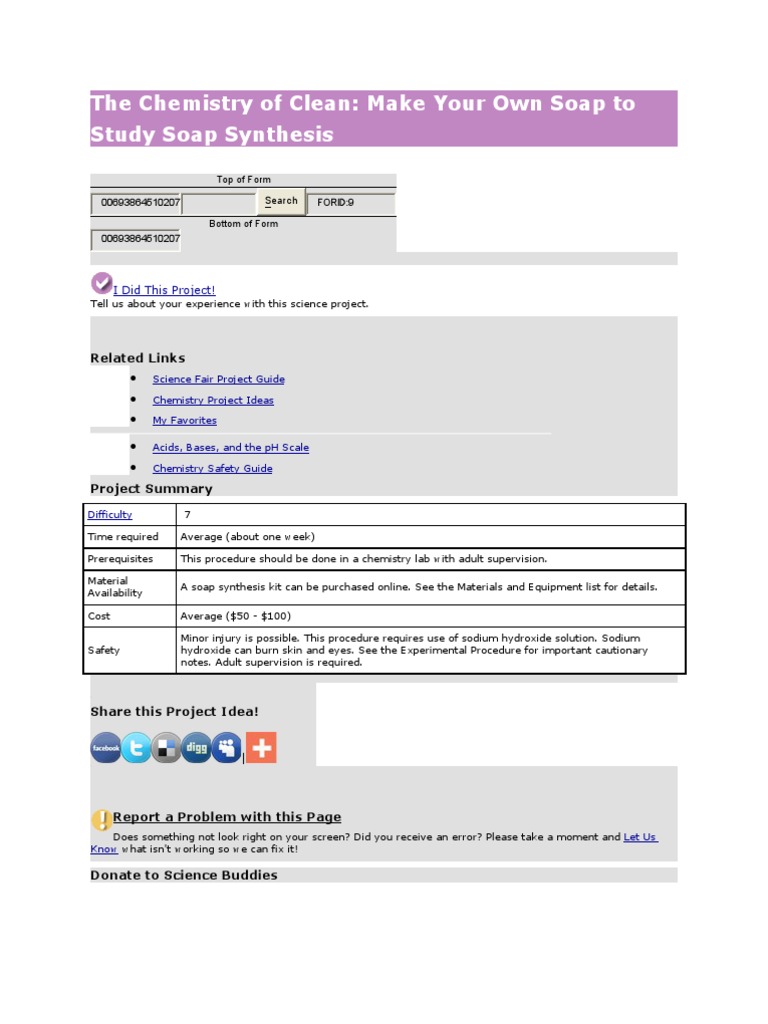 Soap Synthesis: Make Your Own Soap | PDF | Soap | Sodium Hydroxide
