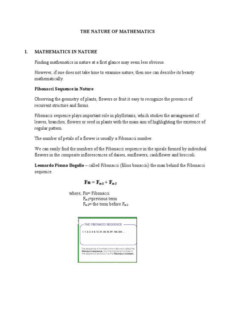 The Nature of Mathematics: FN F + F | PDF | Sequence | Mathematical Objects