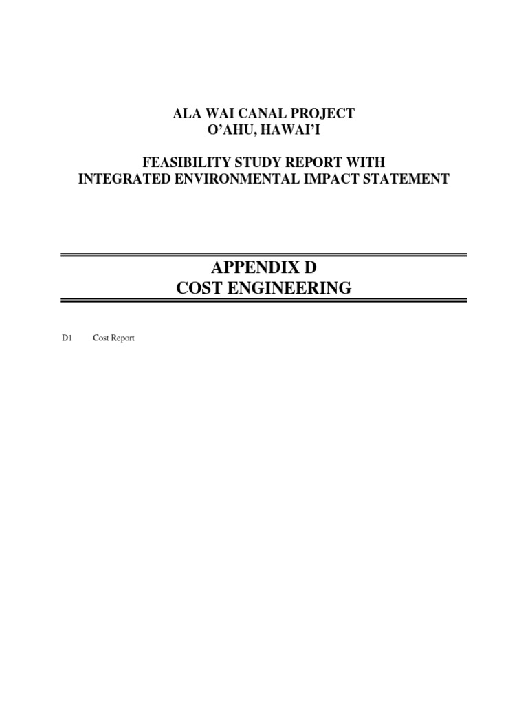 Appendix D Cost | Download Free PDF | Flood | Spillway