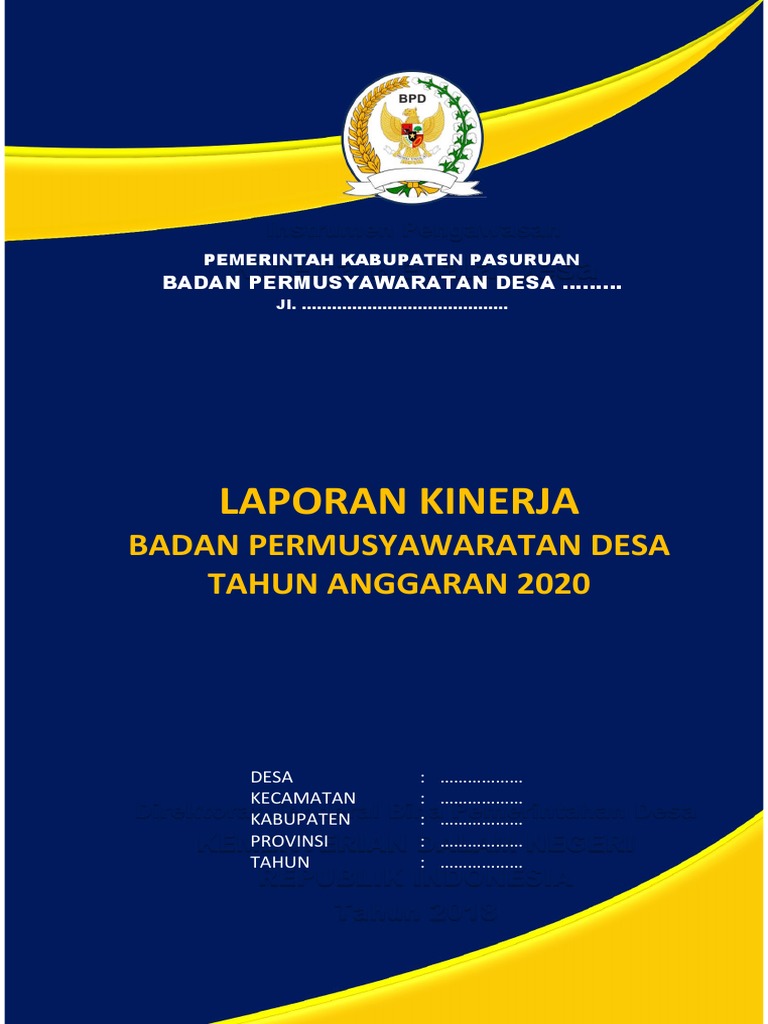 Contoh Laporan Kinerja BPD | PDF | Pengelolaan Keuangan & Uang