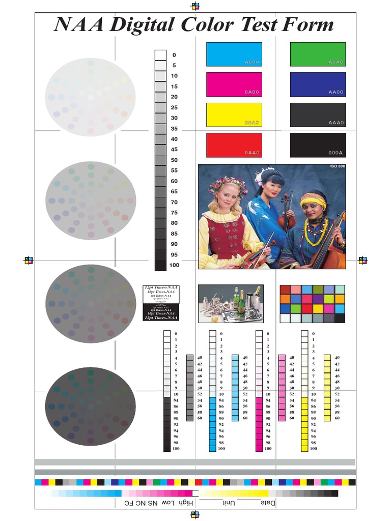 NAA Digital Color Test Form: A A0 0A A0 0 A A0 00 00 0 | PDF