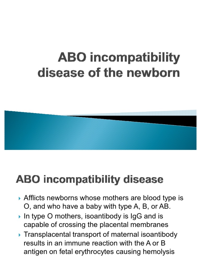 ABO Incompatibility in Newborns | PDF | Blood Type | Health Sciences