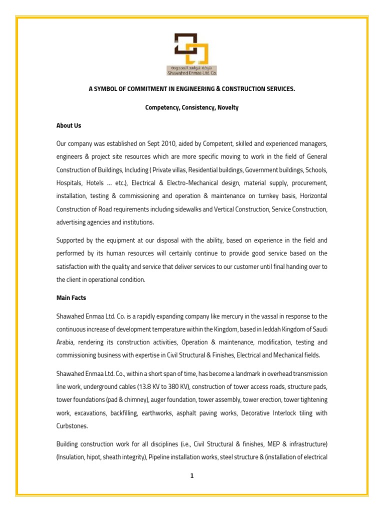 A Symbol of Commitment in Engineering & Construction Services ...