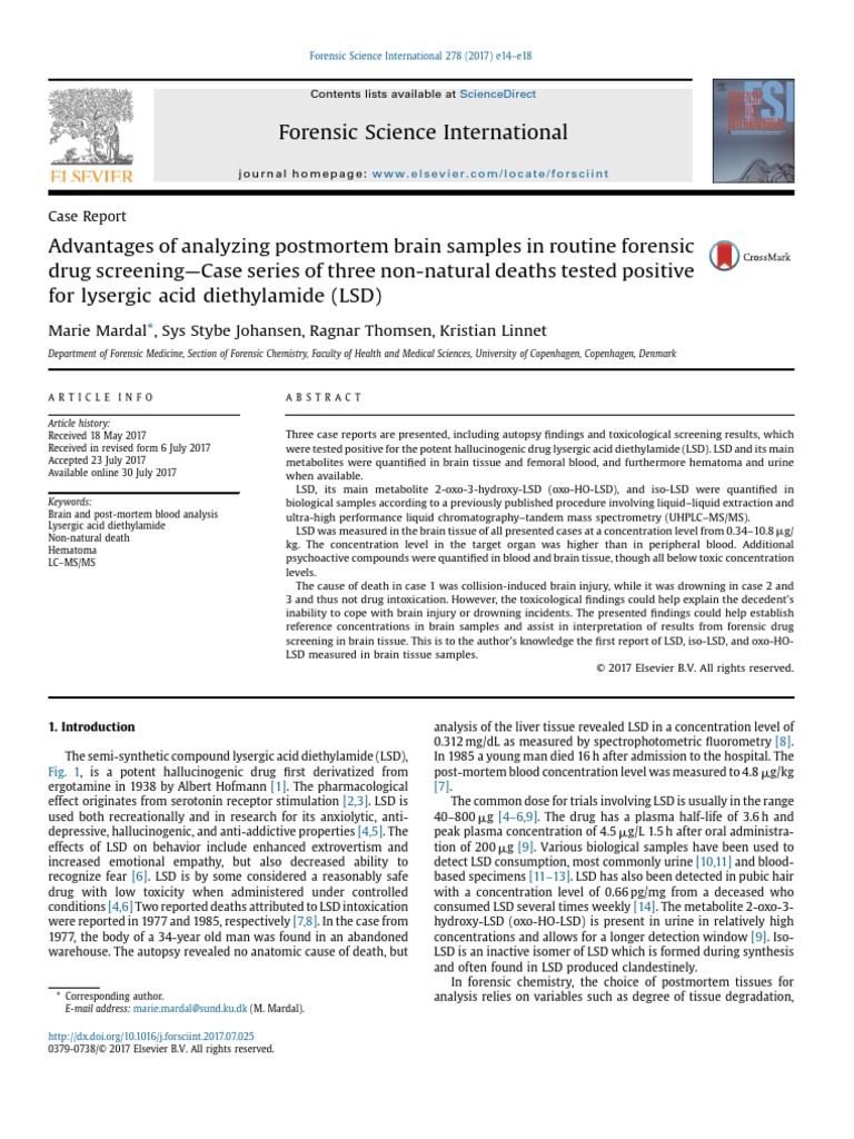 Advantages of Analyzing Postmortem Brain Samples in Routine Forensic ...