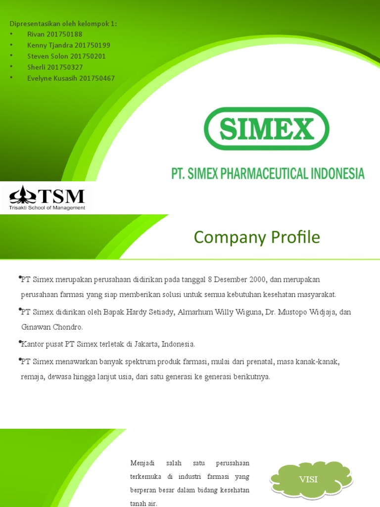 PT Simex Pharmaceutical - Kelompok 1 | PDF