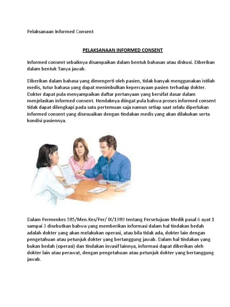 Pelaksanaan Informed Consent | PDF