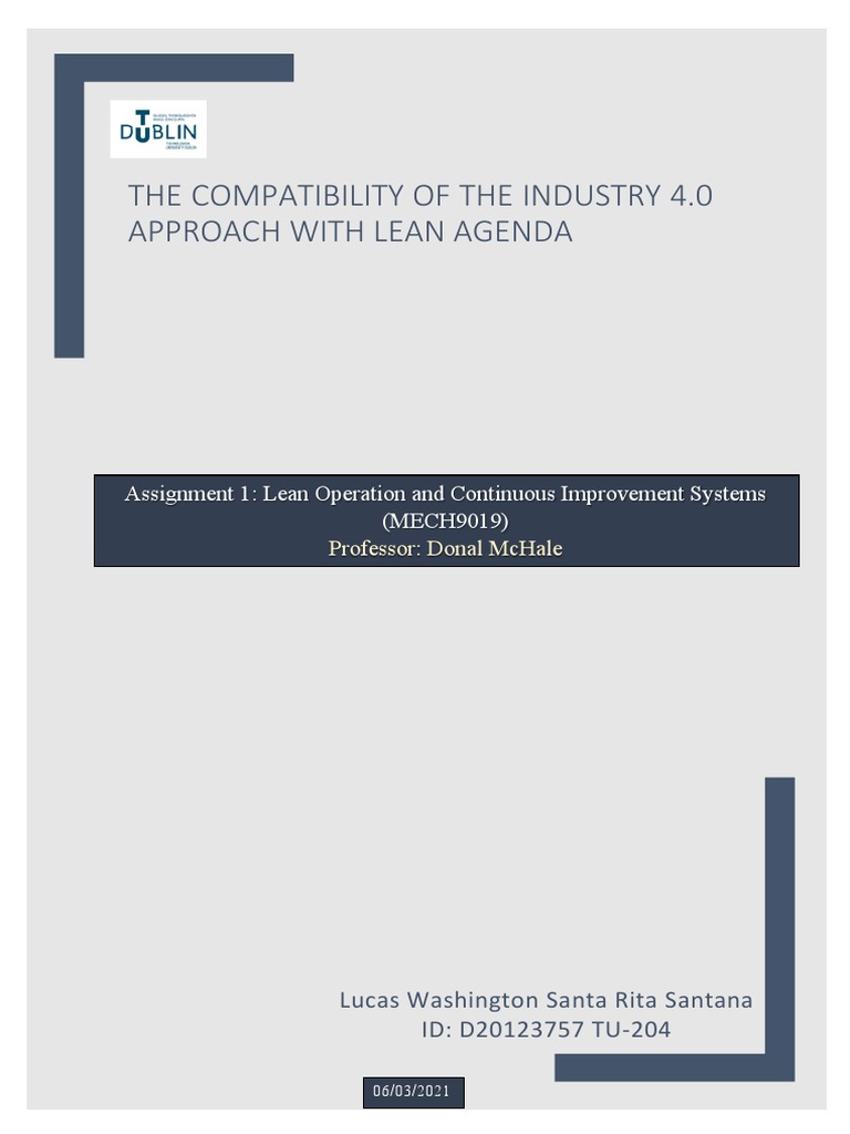 Lean and Industry 4.0 | PDF | Lean Manufacturing | Automation