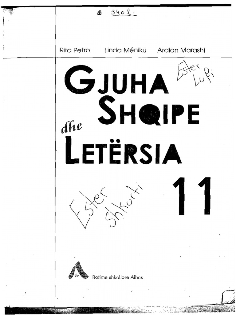 Gjuha Shqipe Dhe Letersia 11 | PDF