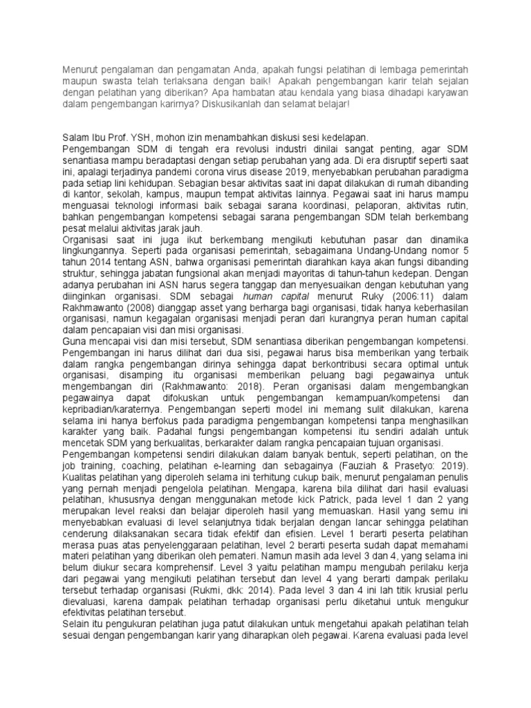 Diskusi 8 MSDM | PDF