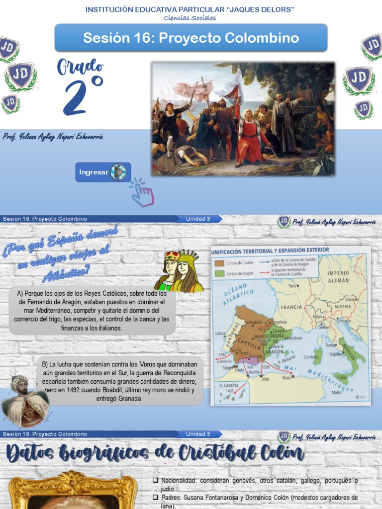 Proyecto Colombino y sus Viajes | PDF | Cristobal colon | Viajes de ...