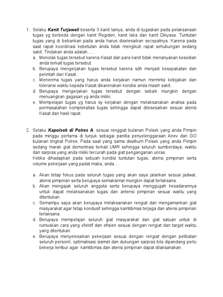 Contoh Soal TKM 2019 | PDF