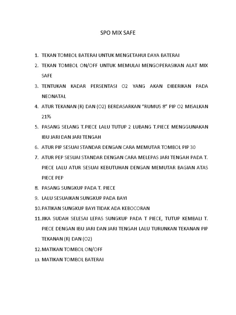 Spo Mix Safe | PDF | Kesehatan Holistik