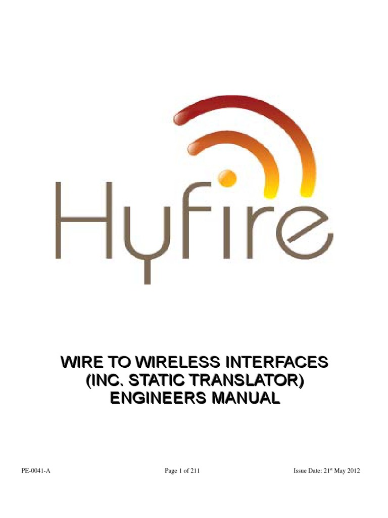 Hyfire Manual | PDF | Electrical Wiring | Power Supply