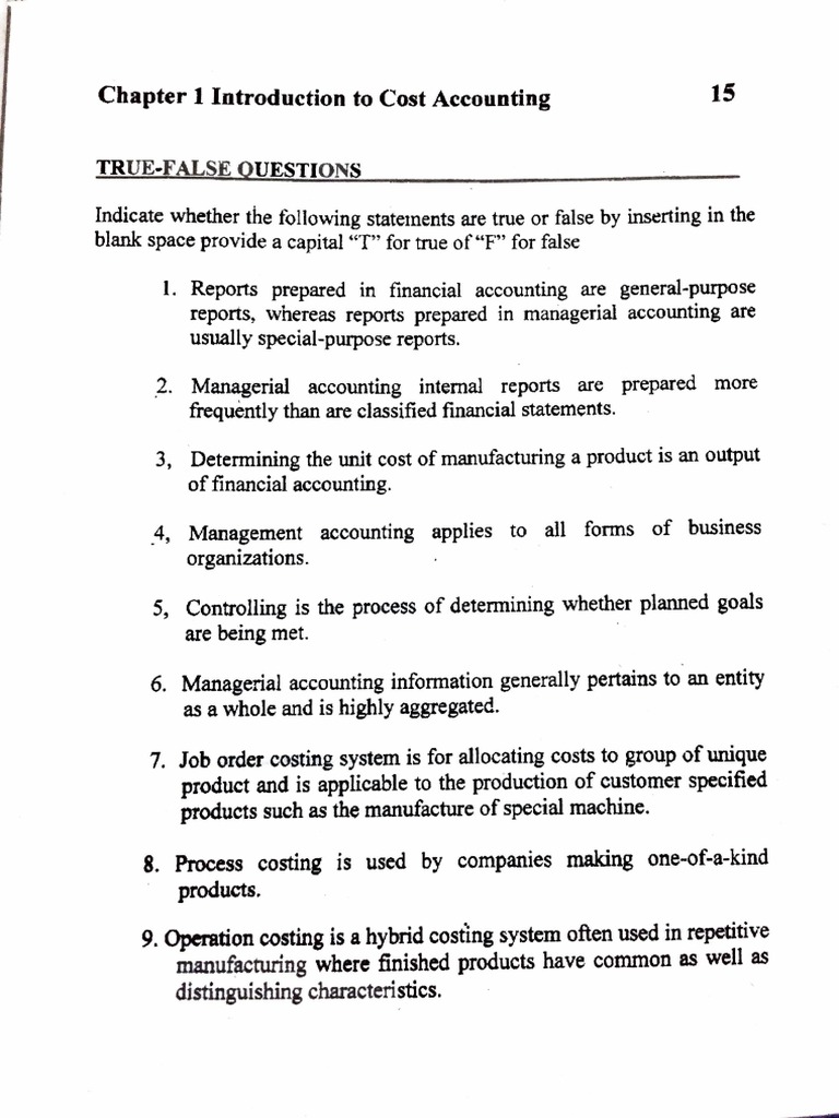 Introduction To Cost Accounting | PDF